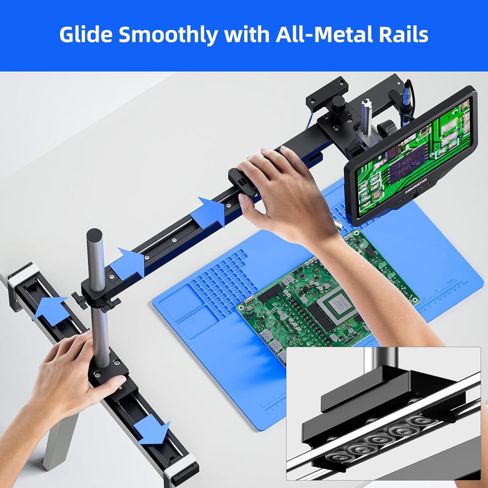 AD409 SA 10.1'' HDMI Soldering Digital Microscope with Slide Rail Arm ...